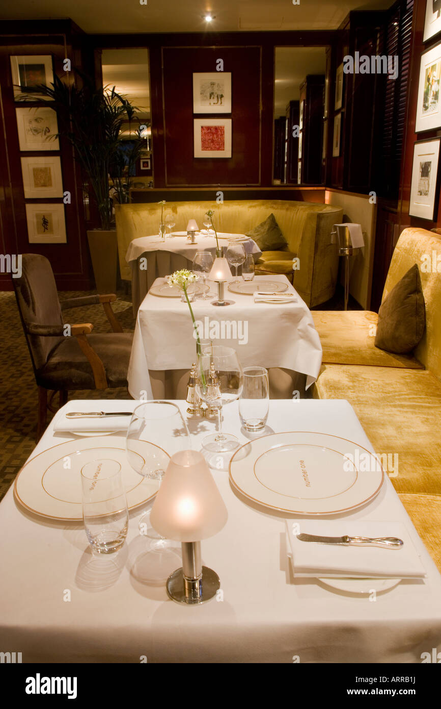 Number One Restaurant at The Balmoral Hotel Edinburgh Scotland Stock ...