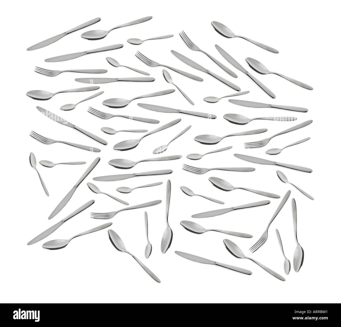 CUTLERY knife spoon fork still stilllife CUTOUTS cut out Stock Photo ...