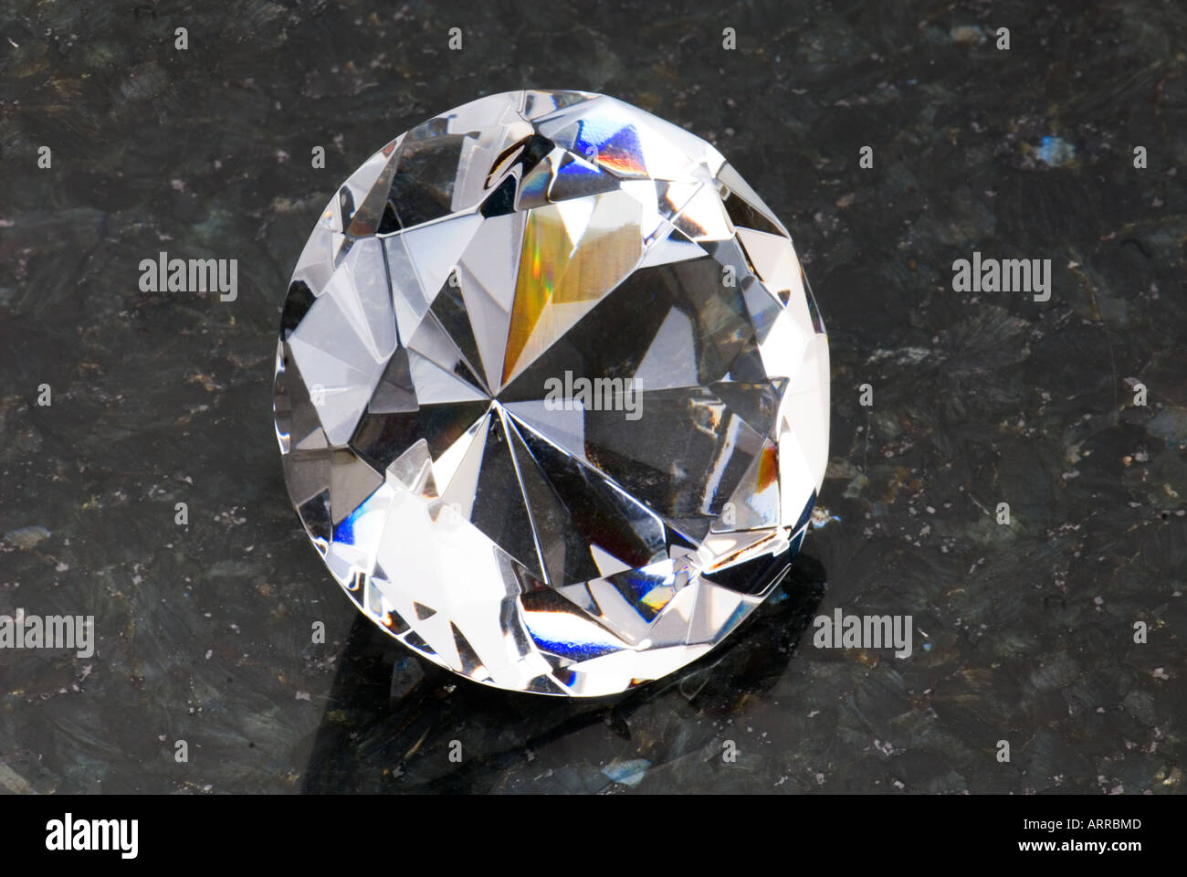 One 1 very big great DIAMOND imitate symbol symbolic on black stone ...