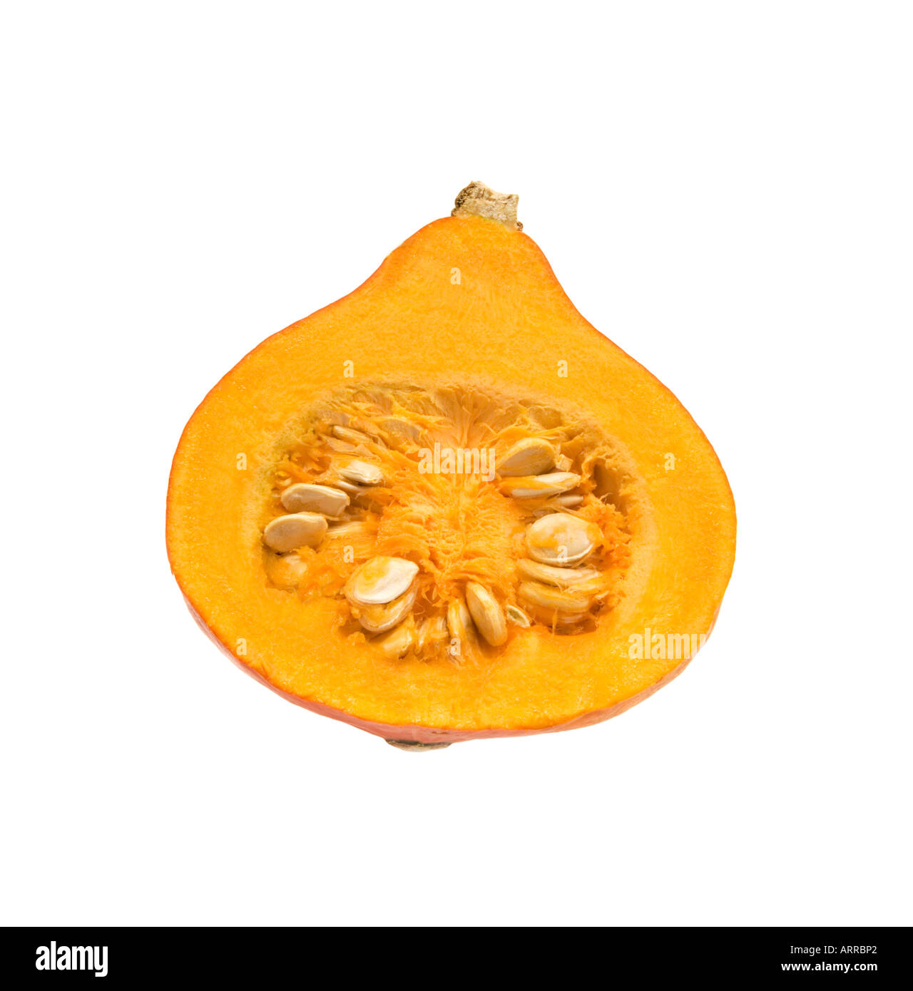 cut sliced seed Pumpkin Hokkaido Kürbis fresh orange Cucurbita squash ...