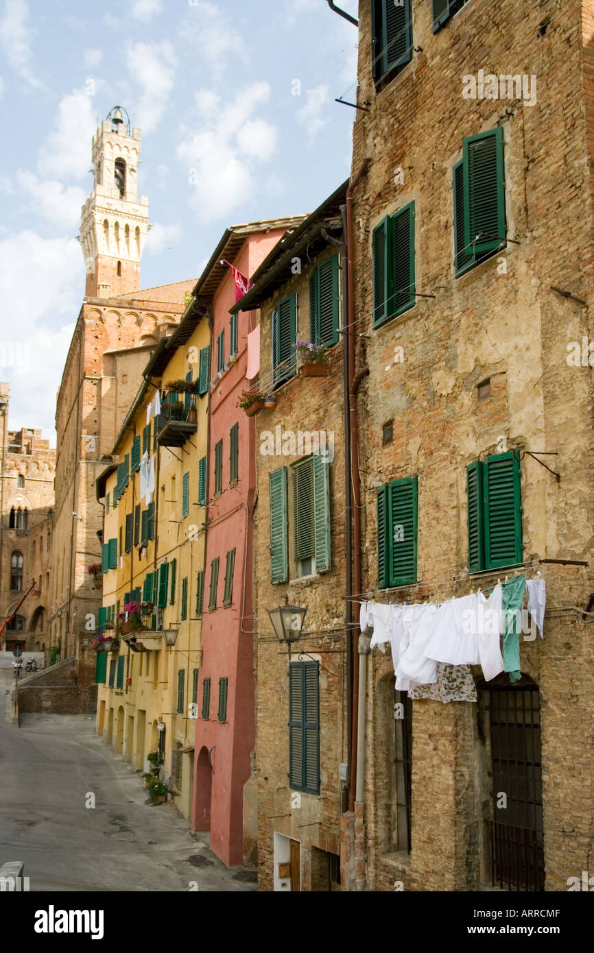 Siena Tuscany Italy ancient walled Gothic city Stock Photo - Alamy