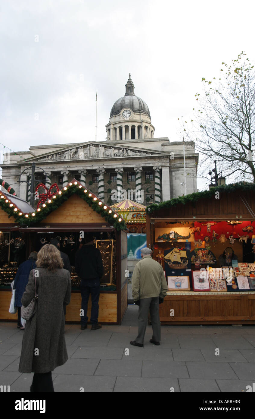 The German Christmas market in Nottingham s Market Square with the ...