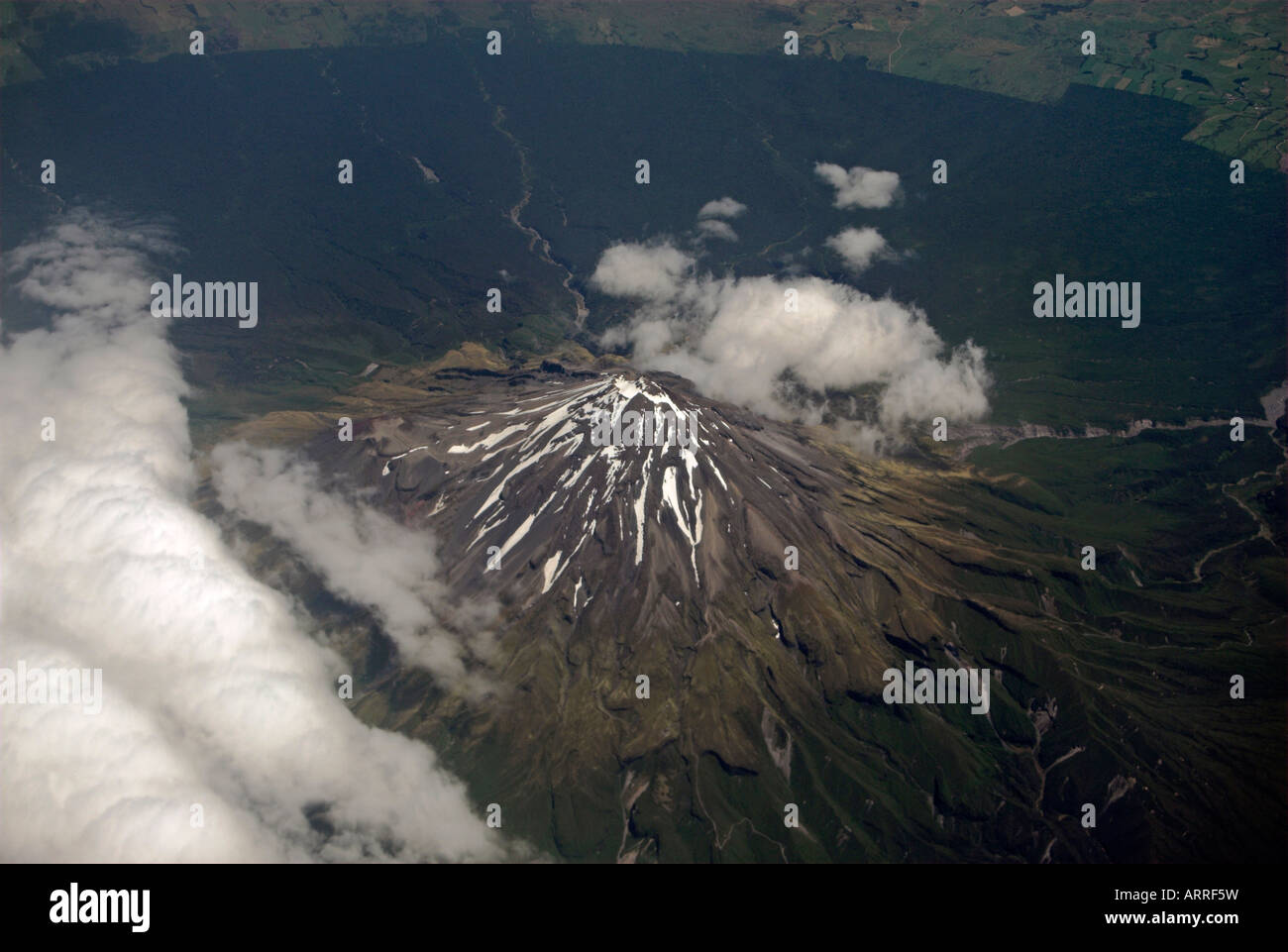 Aerial view of Mt Taranaki (Mt Egmont), New Zealand Stock Photo - Alamy