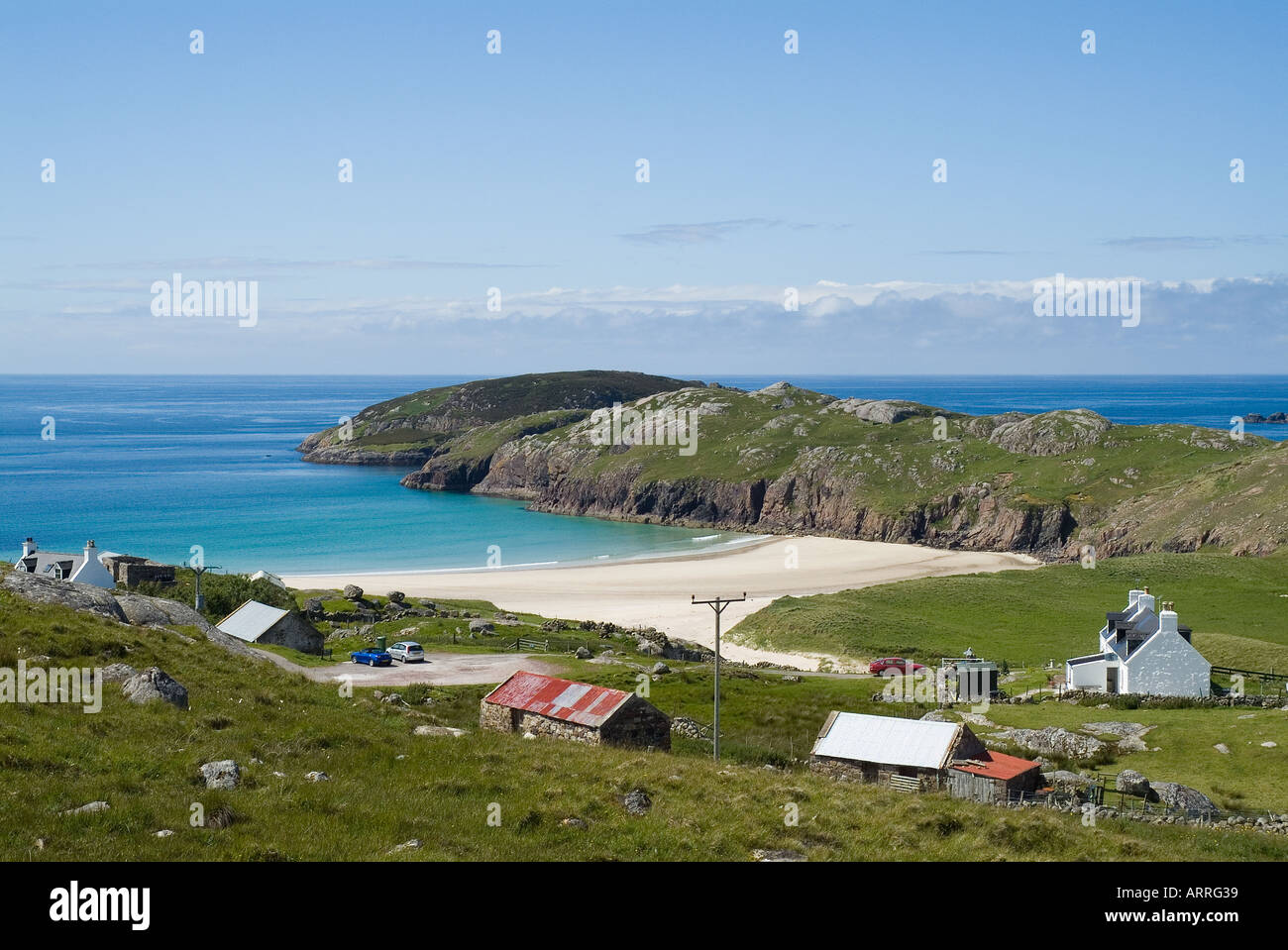dh Scottish highlands Village POLIN BAY BEACH SUTHERLAND Cottages croft ...