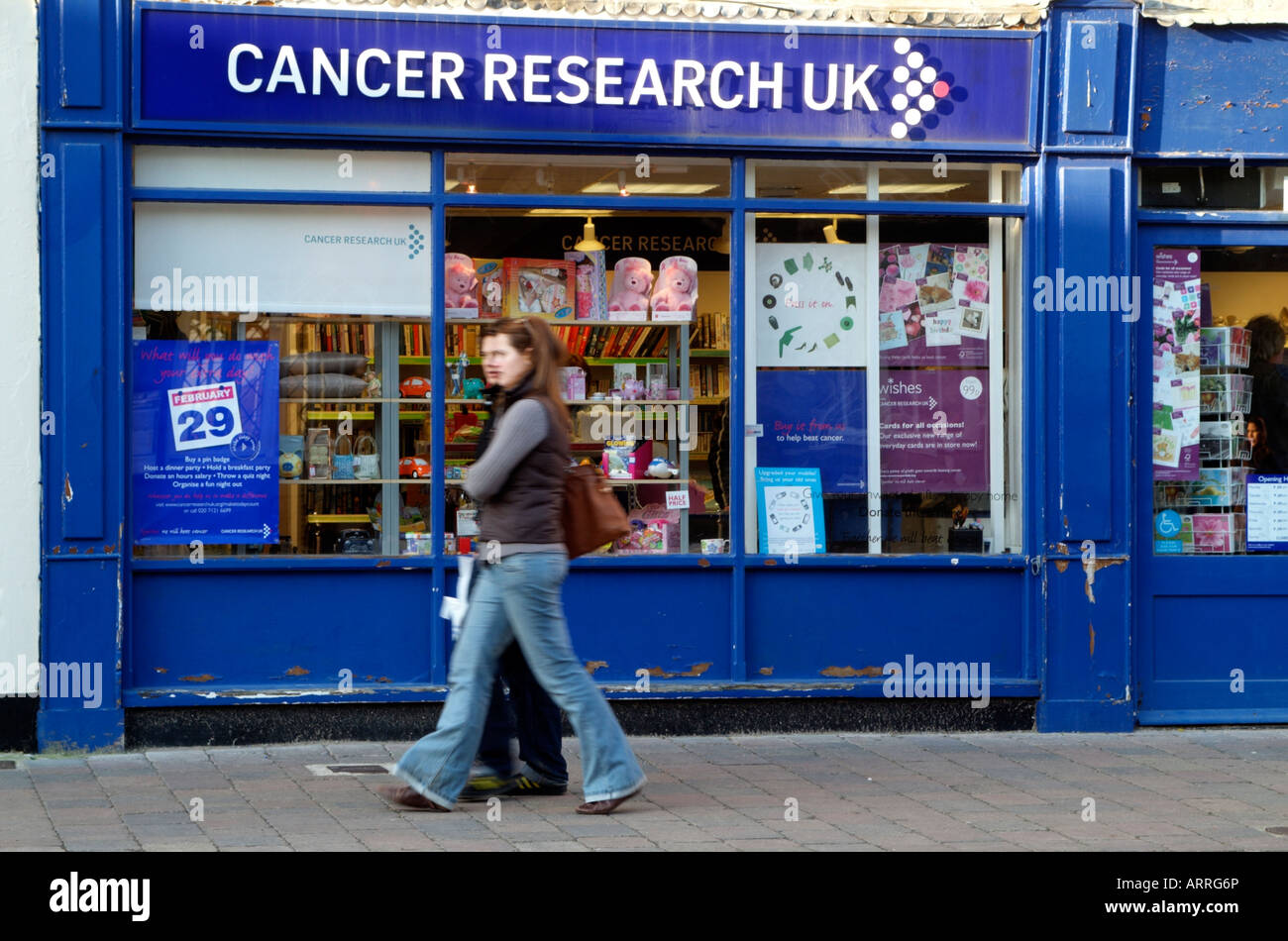 Charity Shop Cancer Research Store in Shaftesbury Dorset UK Stock Photo ...