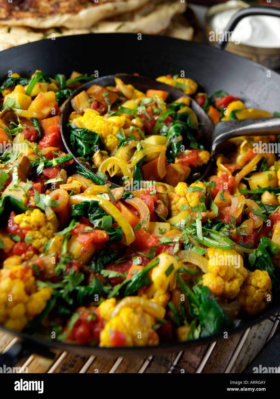 Chilli chili Vegetable Balti Indian vegetarian editorial food Stock ...