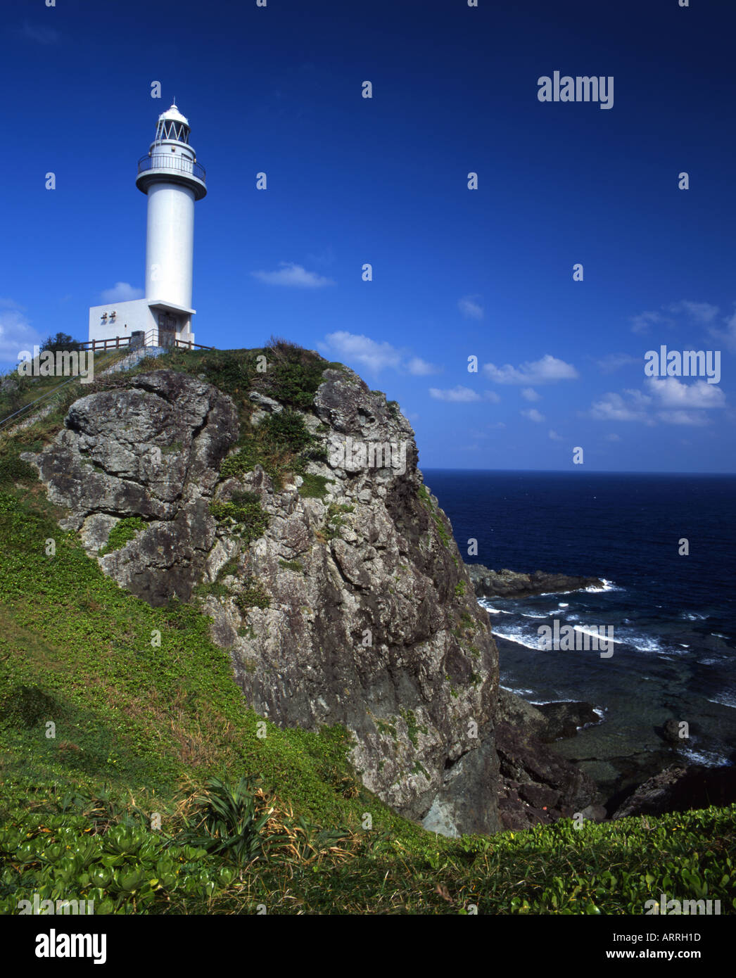 Uganzaki lighthouse, Ishigaki, Okinawa, Japan Cape Ugan Stock Photo - Alamy