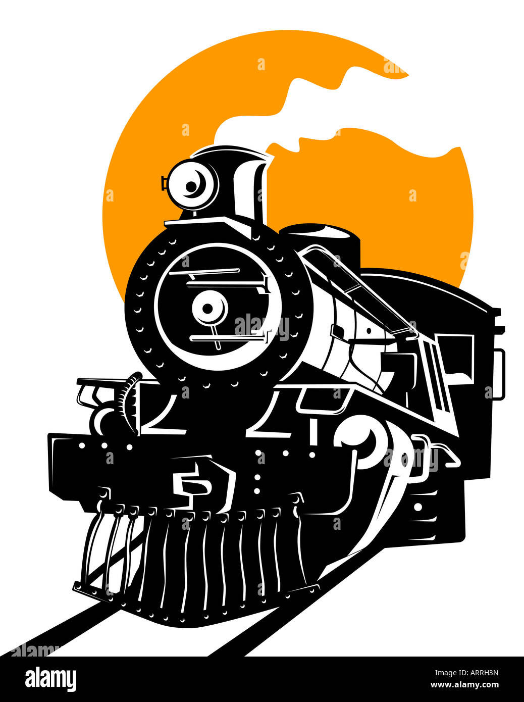 Steam wheels locomotive illustration hi-res stock photography and ...