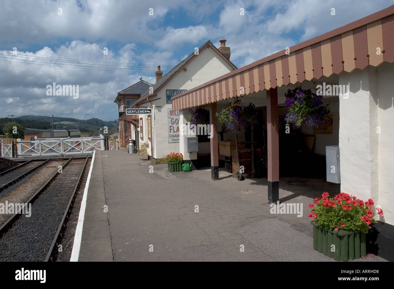 Blue Anchor Raiway Station Somerset England Stock Photo - Alamy