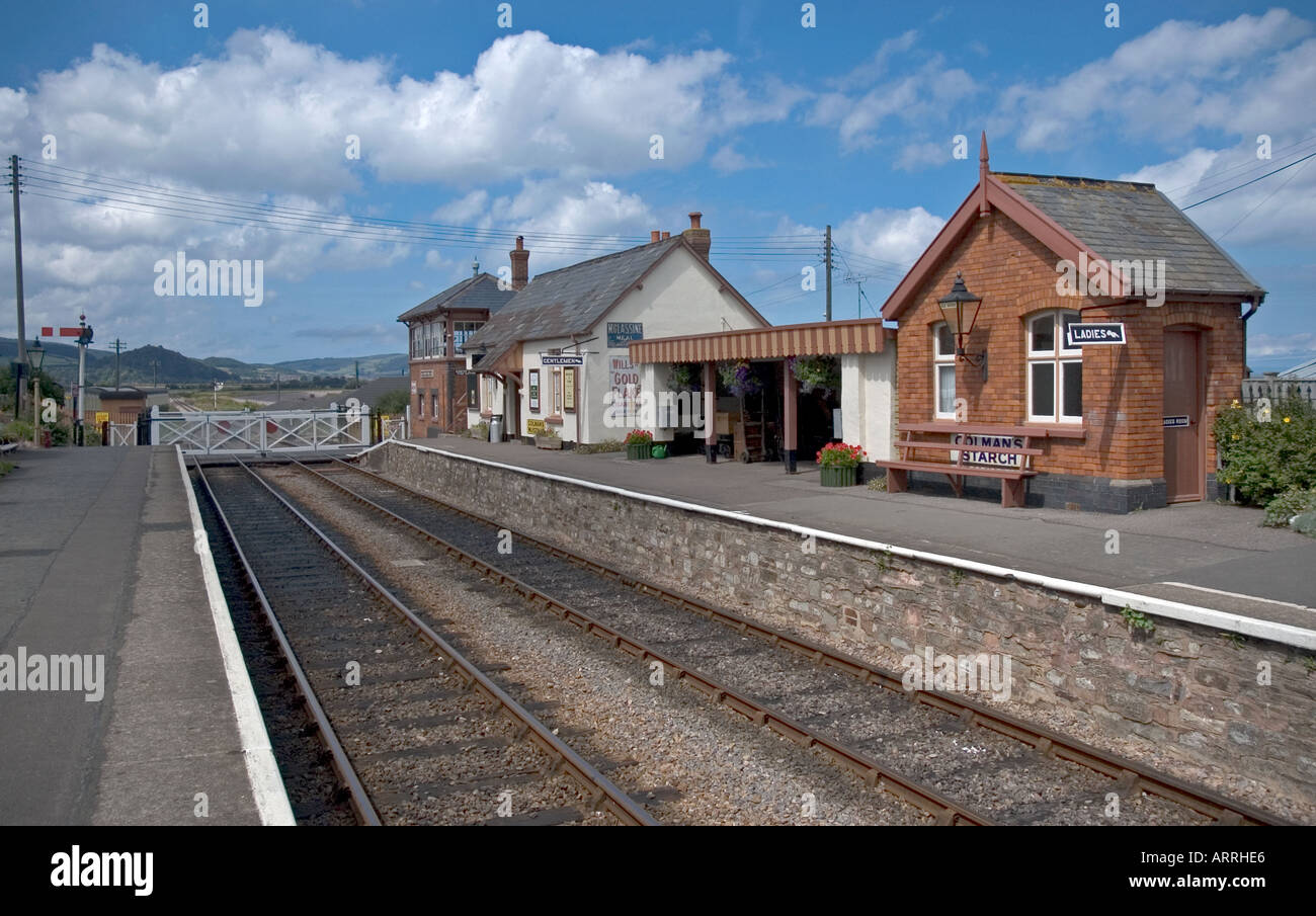 Blue Anchor Raiway Station Somerset England Stock Photo - Alamy