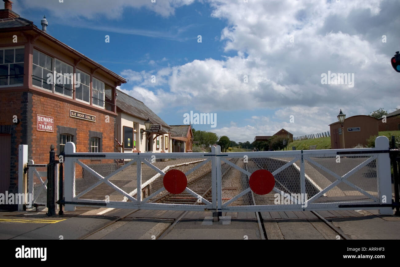 Blue Anchor Raiway Station Somerset England Stock Photo - Alamy