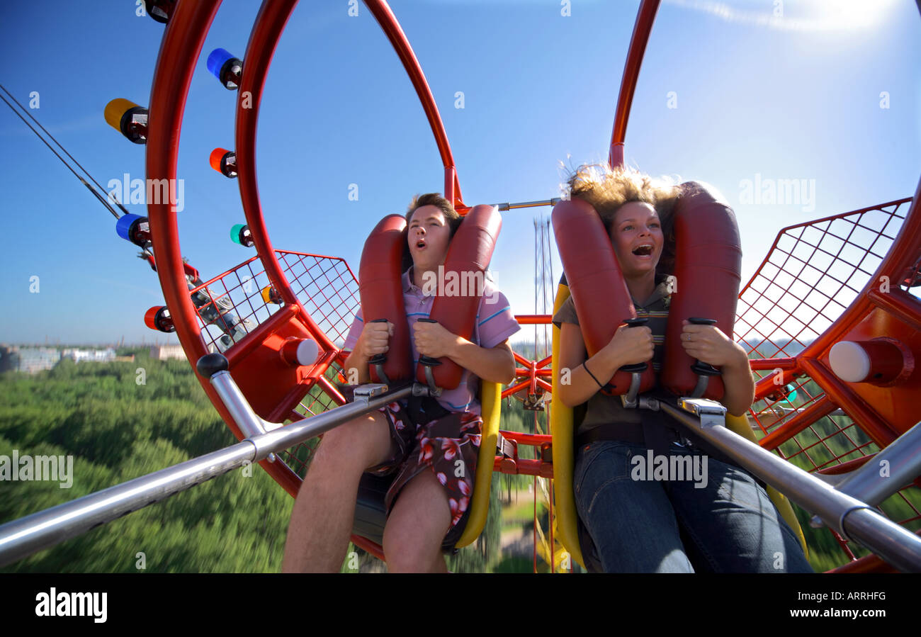 Carousel catapult at Divo ostrov russia Stock Photo - Alamy