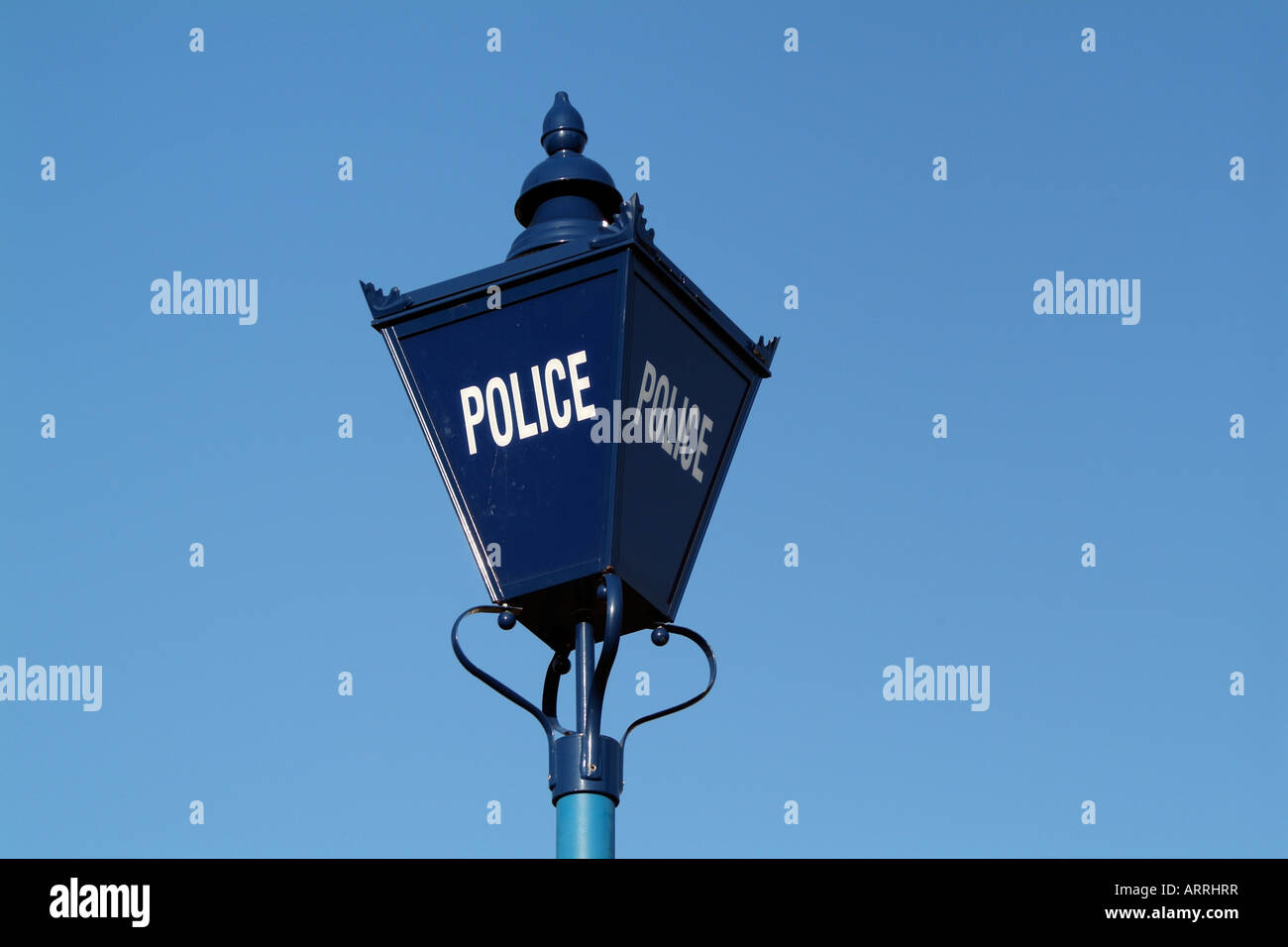 Police Blue Lamp Light Situated Outside a Police Station Stock Photo ...