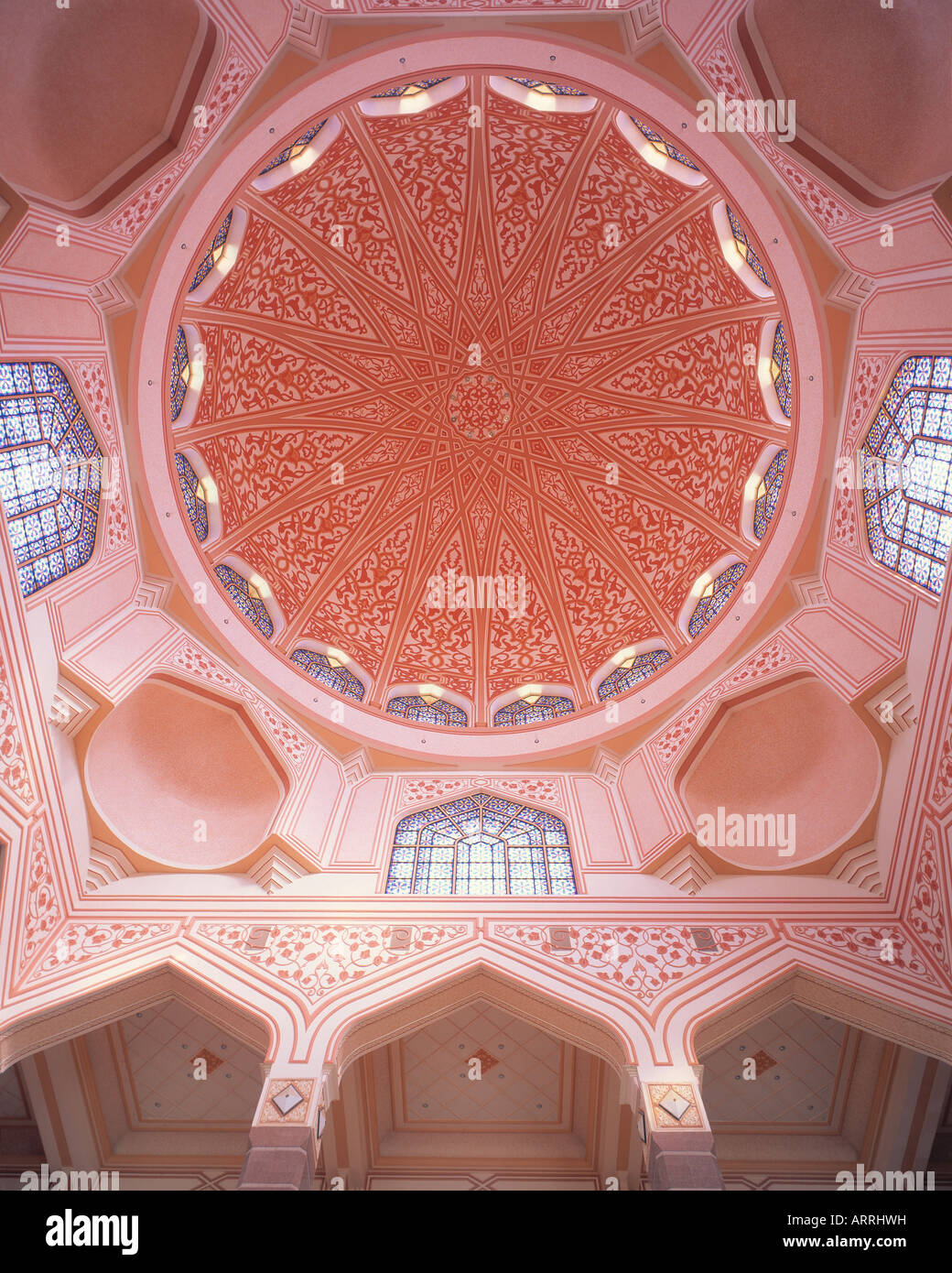 Ceiling detail of Putrajaya Mosque, Kuala Lumpur, Malaysia Stock Photo ...