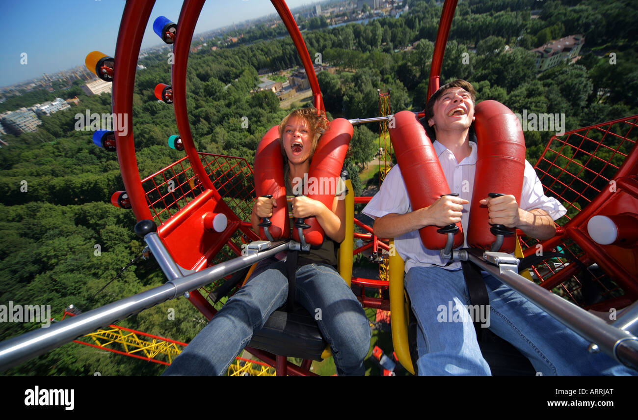 Carousel catapult at Divo ostrov russia Stock Photo - Alamy