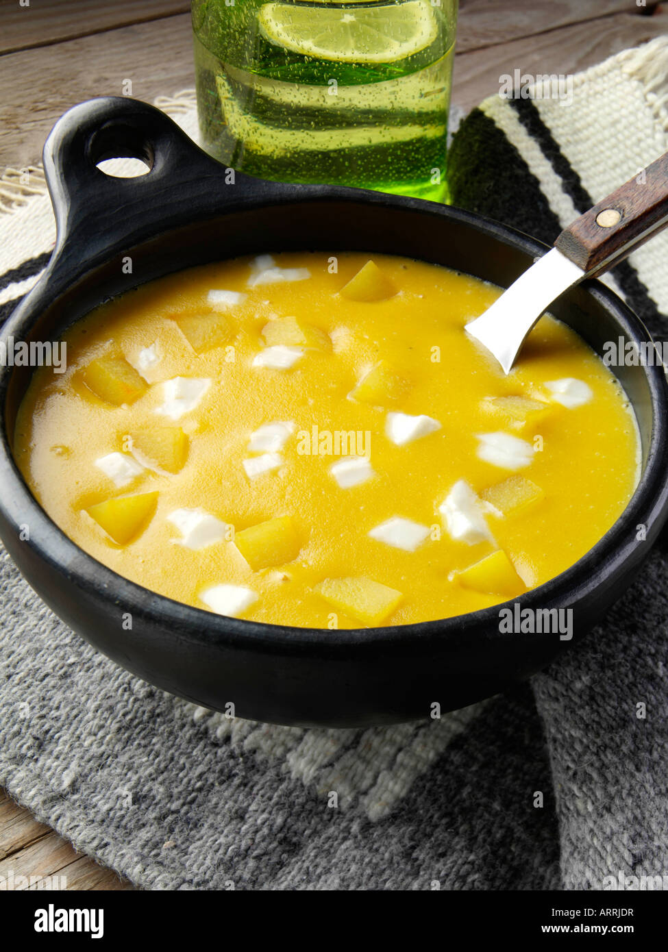 Locra de Papas Ecuadorian potato soup editorial food Stock Photo - Alamy
