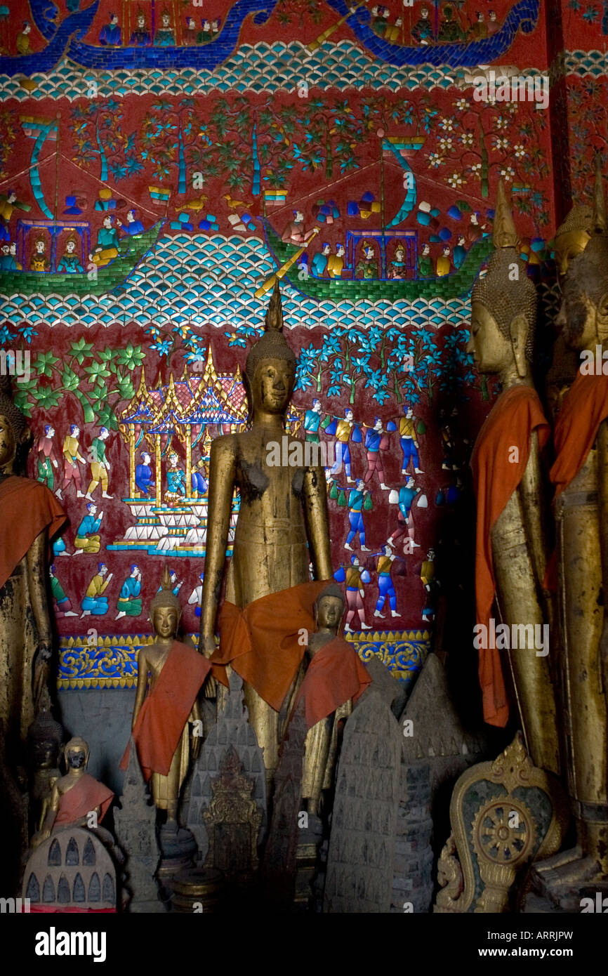 Statues of Buddha and the Mosaic Depicting Buddhist Scenes in the Royal ...