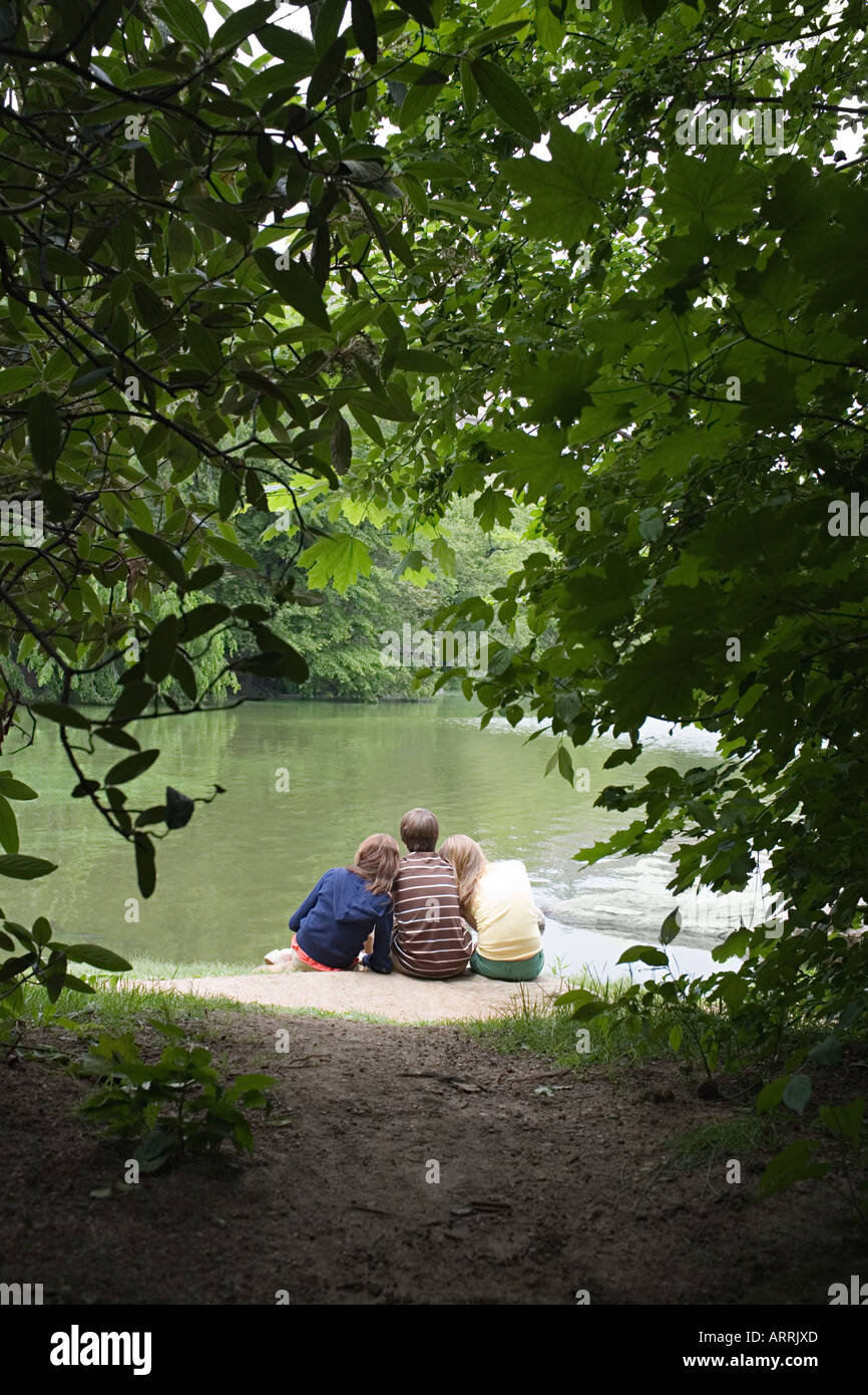 Teenager resting lake hi-res stock photography and images - Alamy