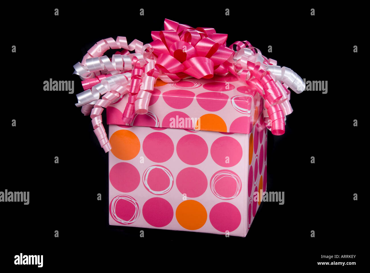 Gift wrapped pink ribbon hi-res stock photography and images - Alamy