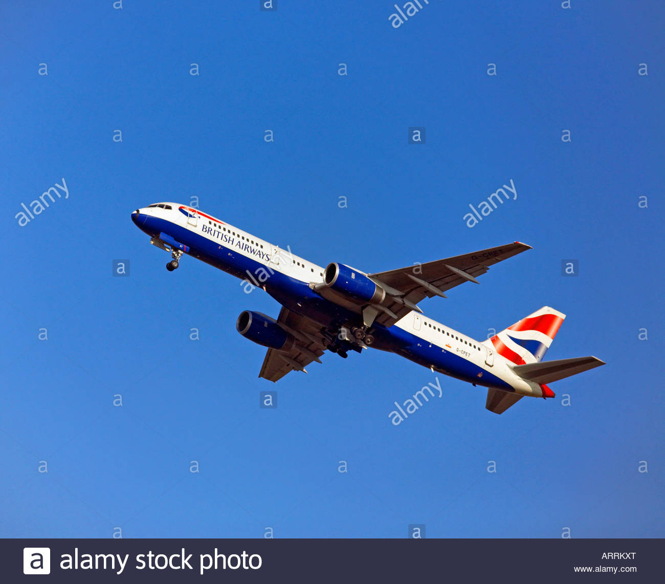 British Airways flight shortly after takeoff Stock Photo - Alamy