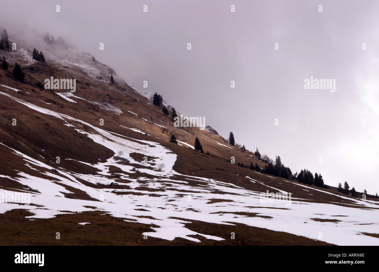 Col de aravis winter france alps mountain snow alp hi-res stock ...