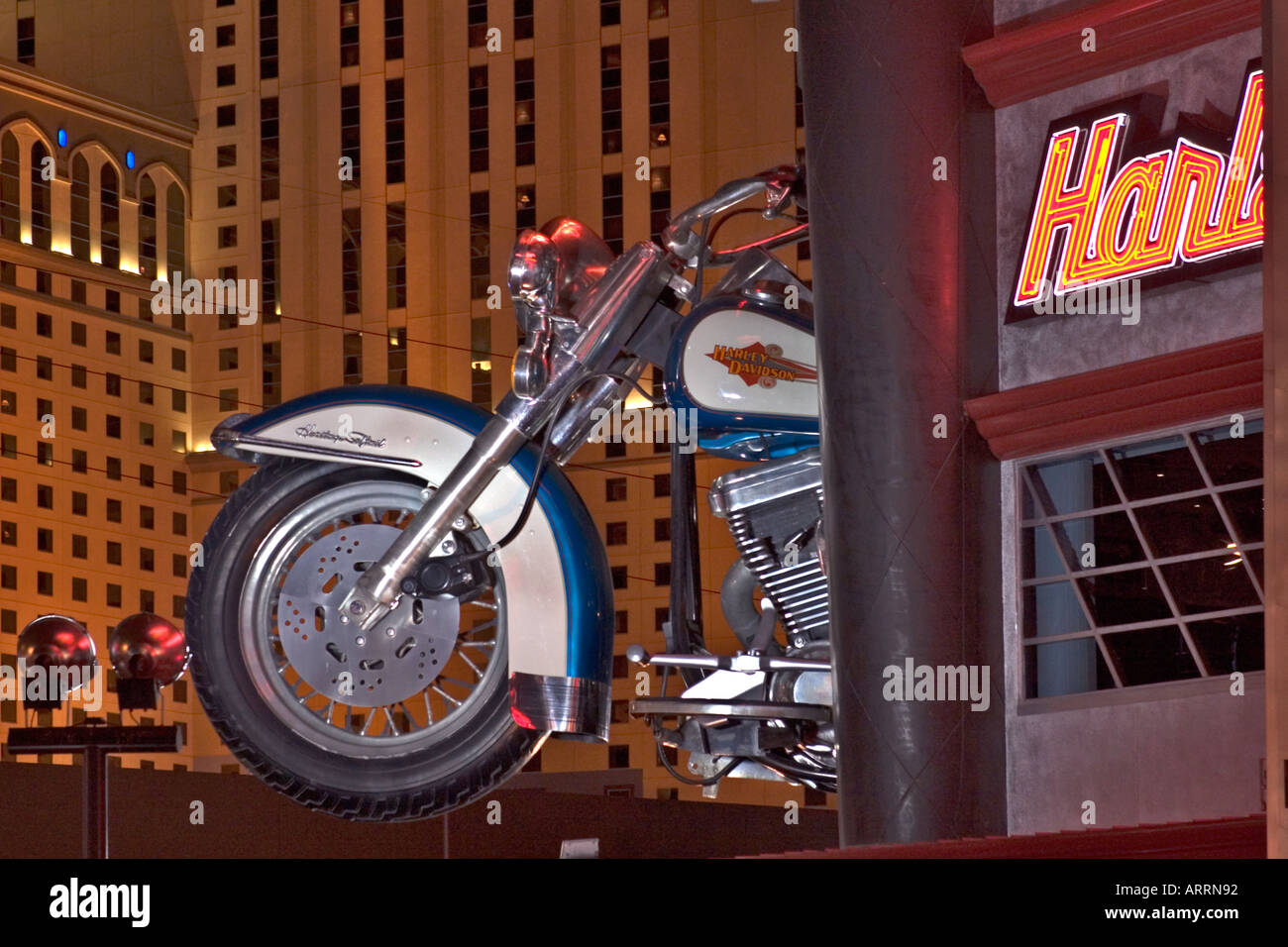 Harley Davidson sign, Las Vegas strip Stock Photo - Alamy