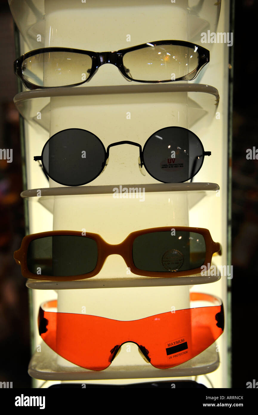 Sun glasses on display Stock Photo - Alamy
