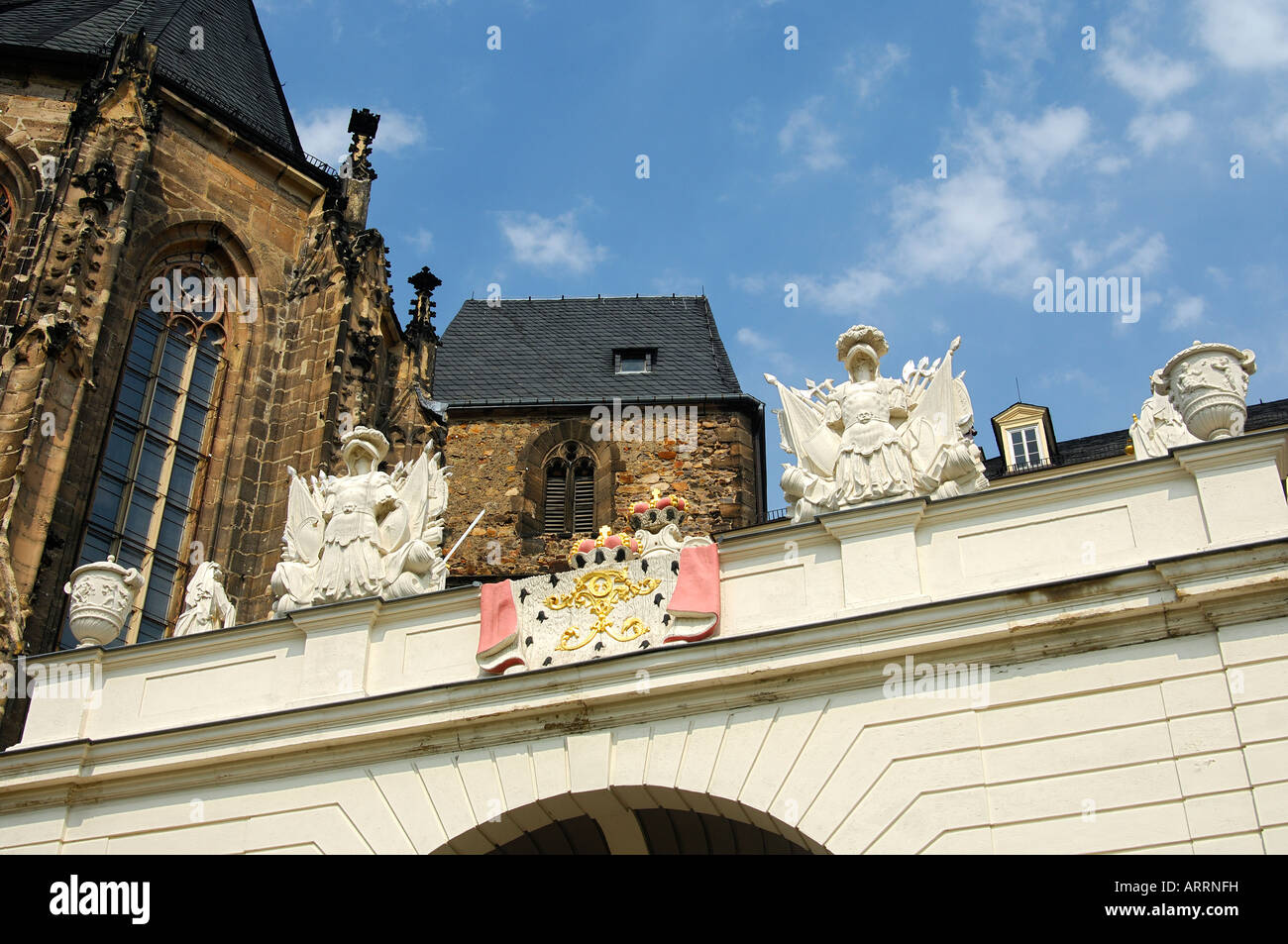 Coat of arms at the entrance portal to the castle Altenburg Thuringia ...