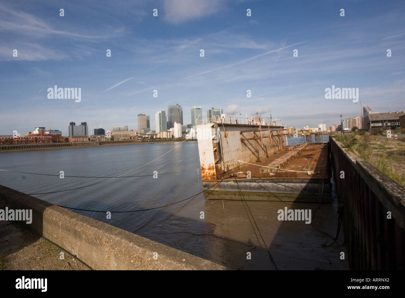 Rusty dry dock along the Thames Path Greenwich GB UK Stock Photo - Alamy