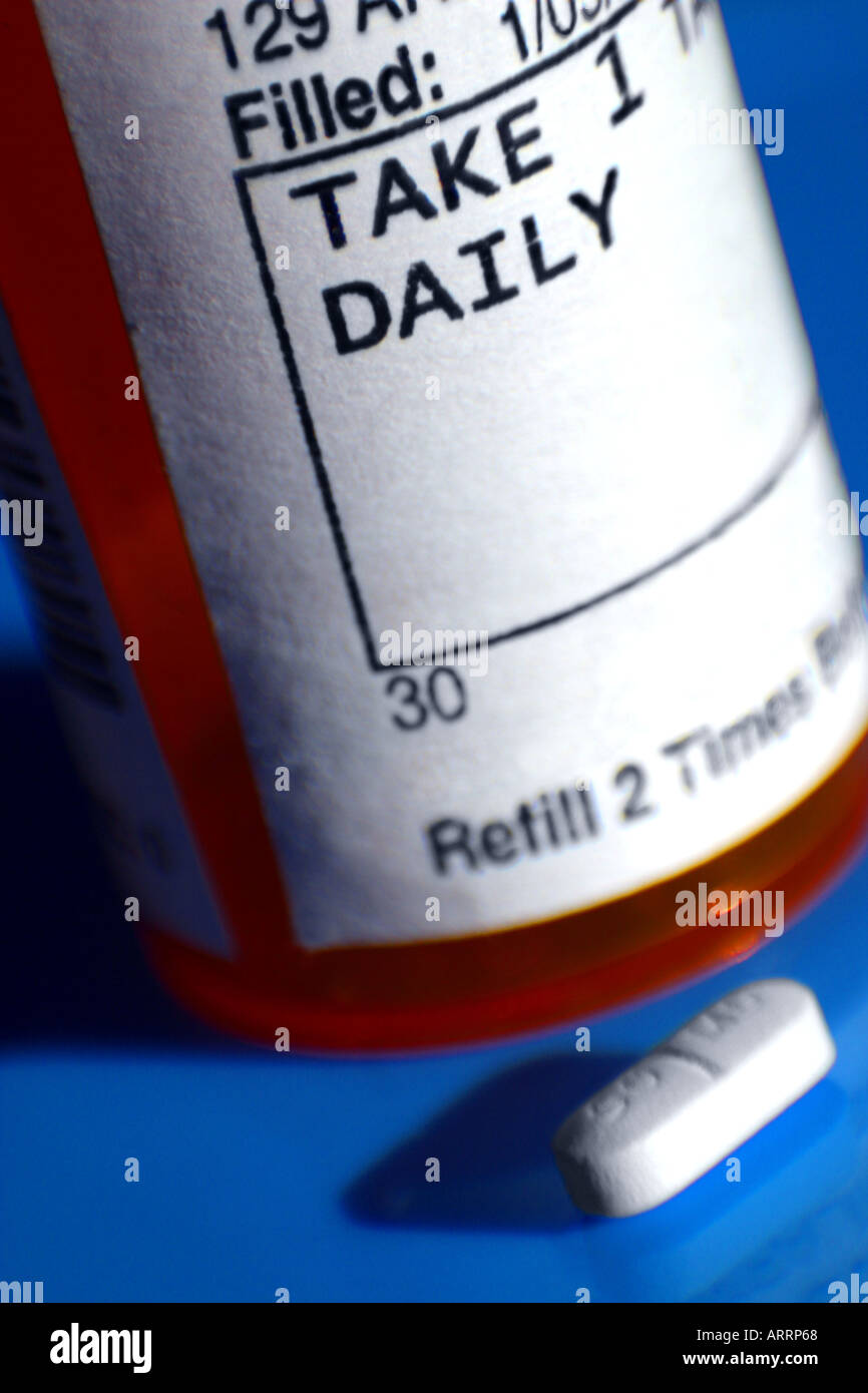 Use as directed: Take 1 daily Stock Photo - Alamy