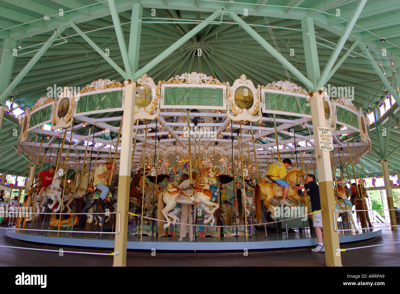 The Looff Carousel in Riverside, R.I., was built in 1895 and was used ...