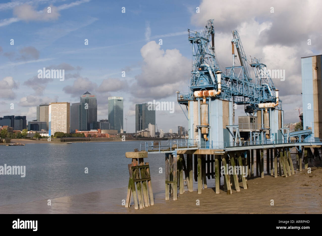 Thames Path Greenwich riverside jetty south London GB UK Stock Photo ...