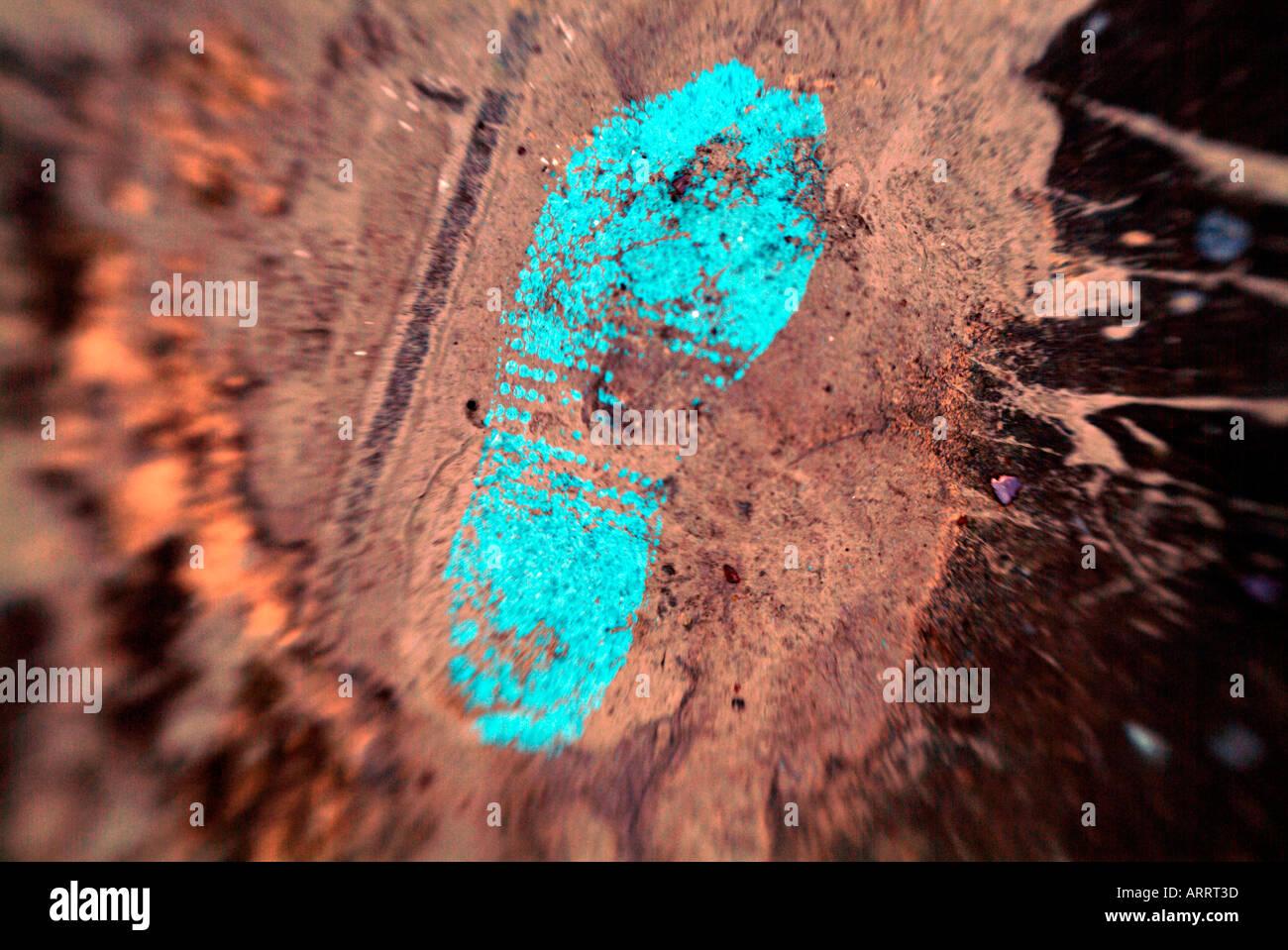 mysterious foot print Stock Photo - Alamy