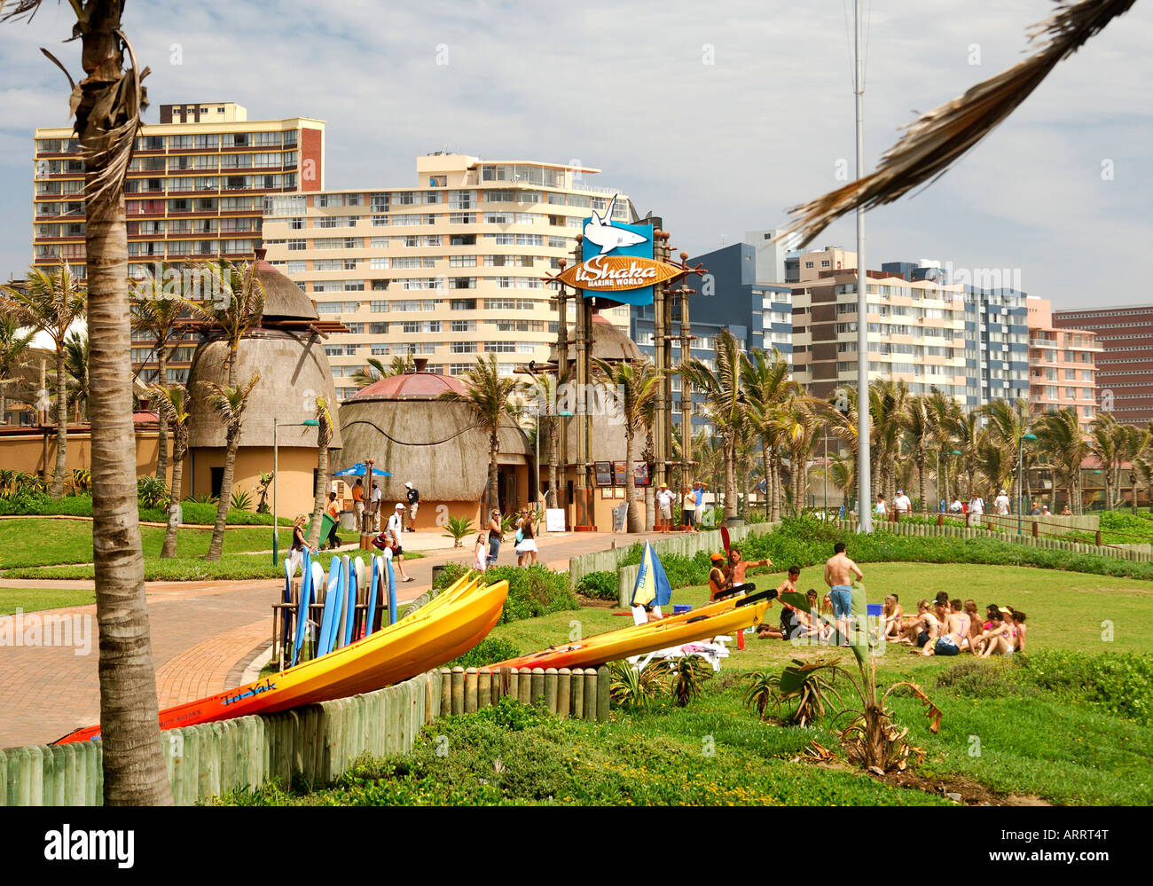At the entrance to the theme park uShaka Marine Wolrd Durban South ...