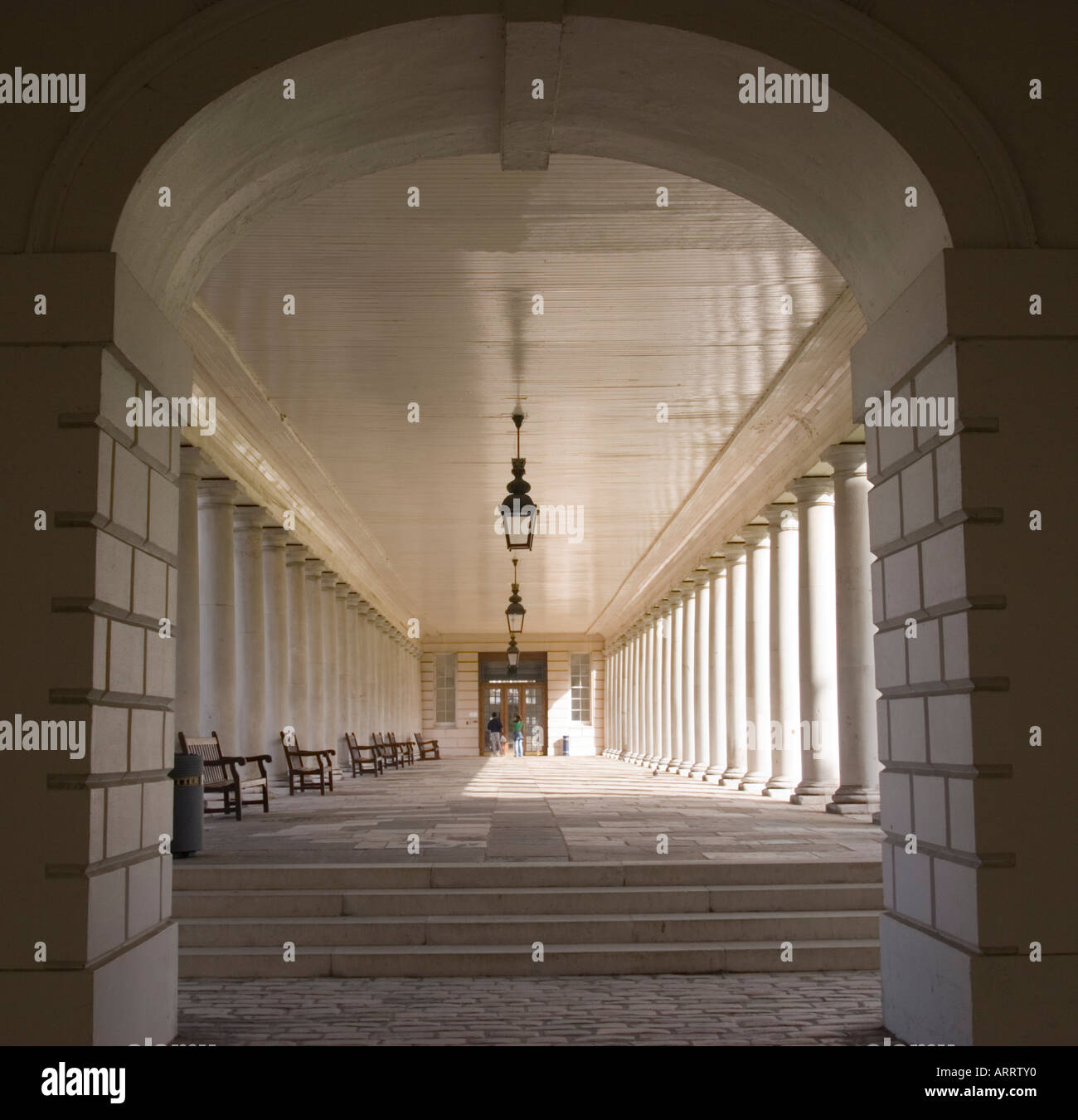Collonades, The Queens House Greenwich London GB UK Stock Photo - Alamy