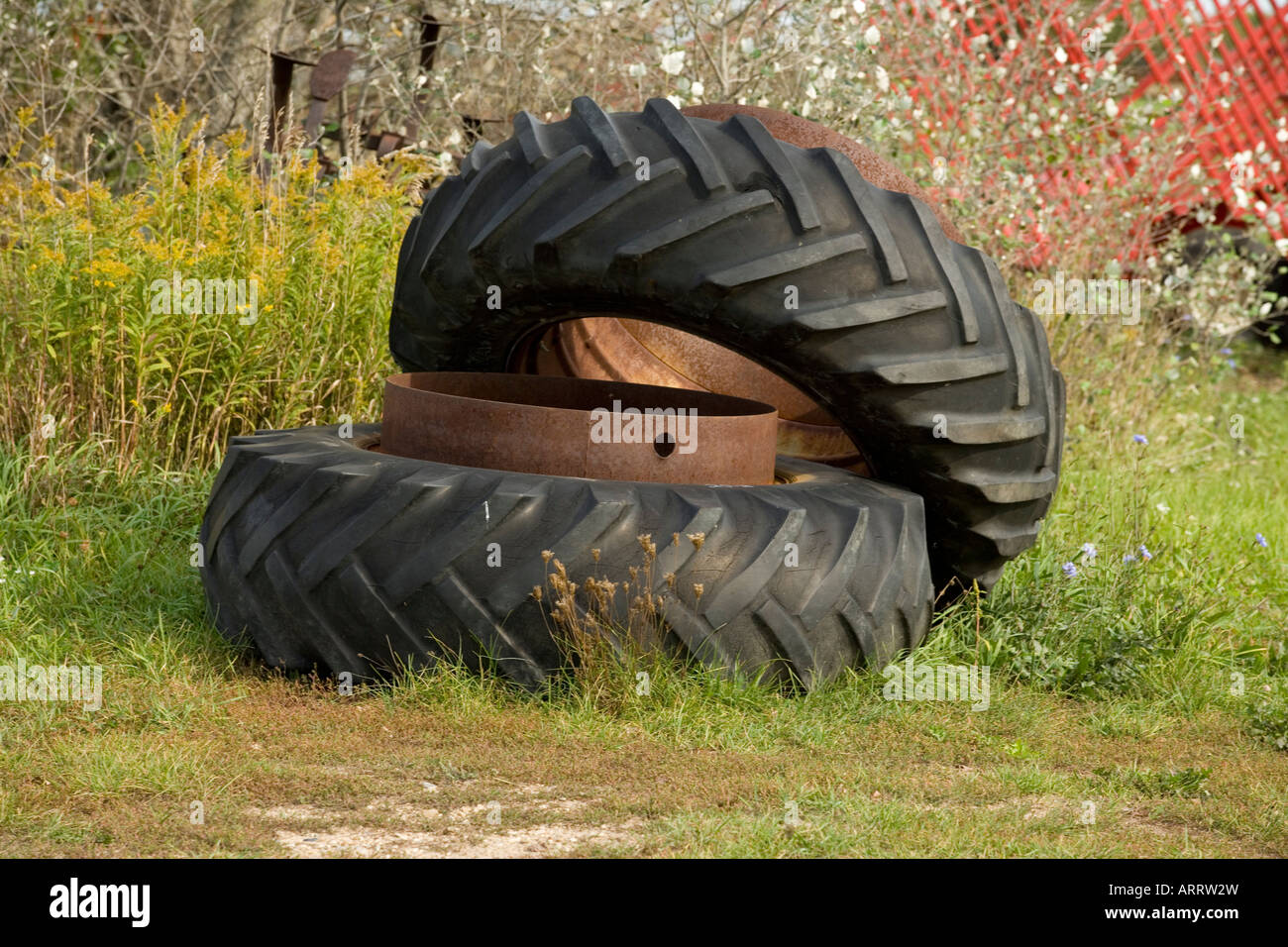 Stack of tractor tires Stock Photo - Alamy