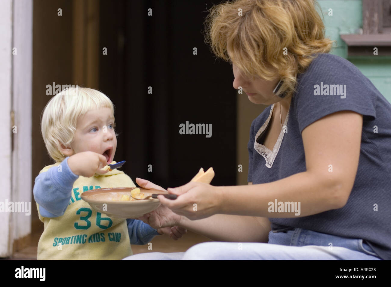 Child imitate mom hi-res stock photography and images - Alamy