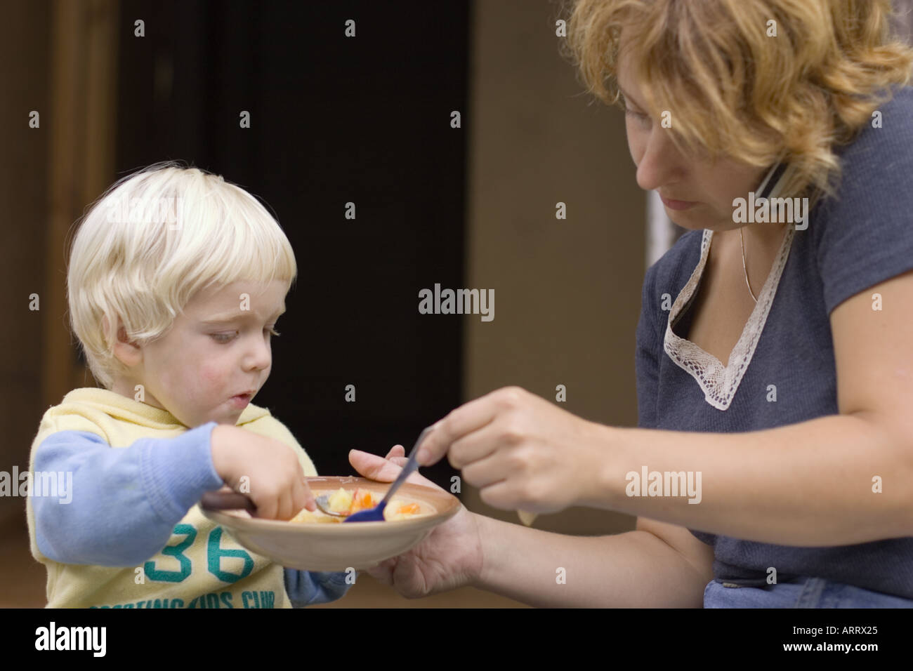 Child imitate mom hi-res stock photography and images - Alamy