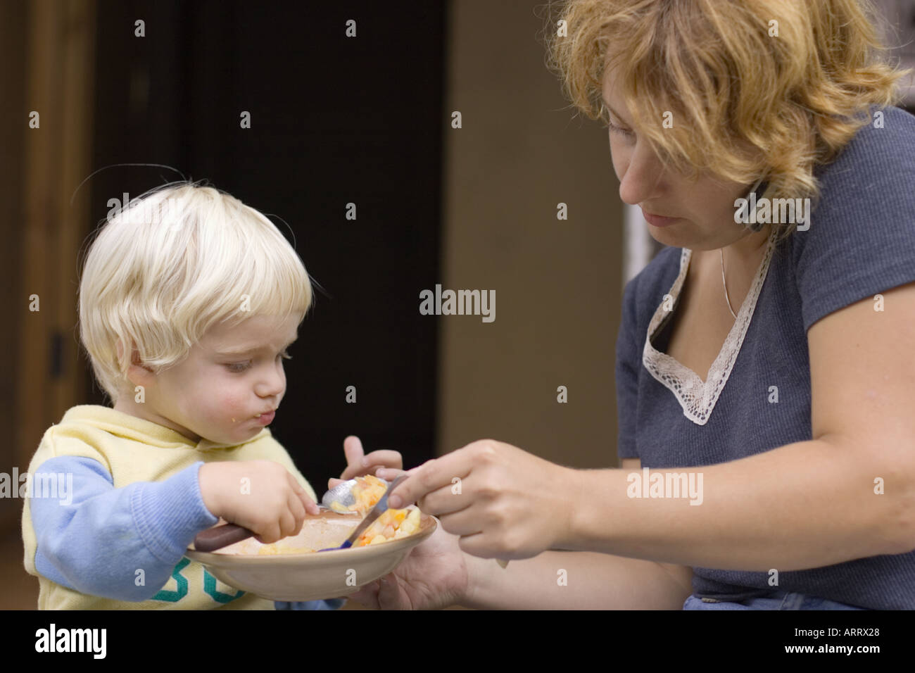 Child imitate mom hi-res stock photography and images - Alamy