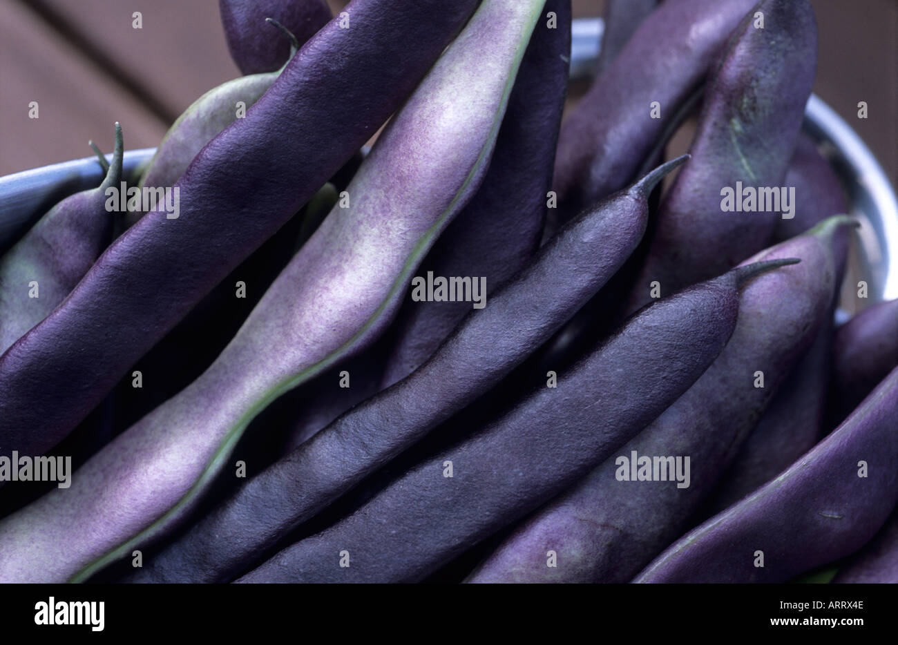 Purple runner beans Stock Photo - Alamy
