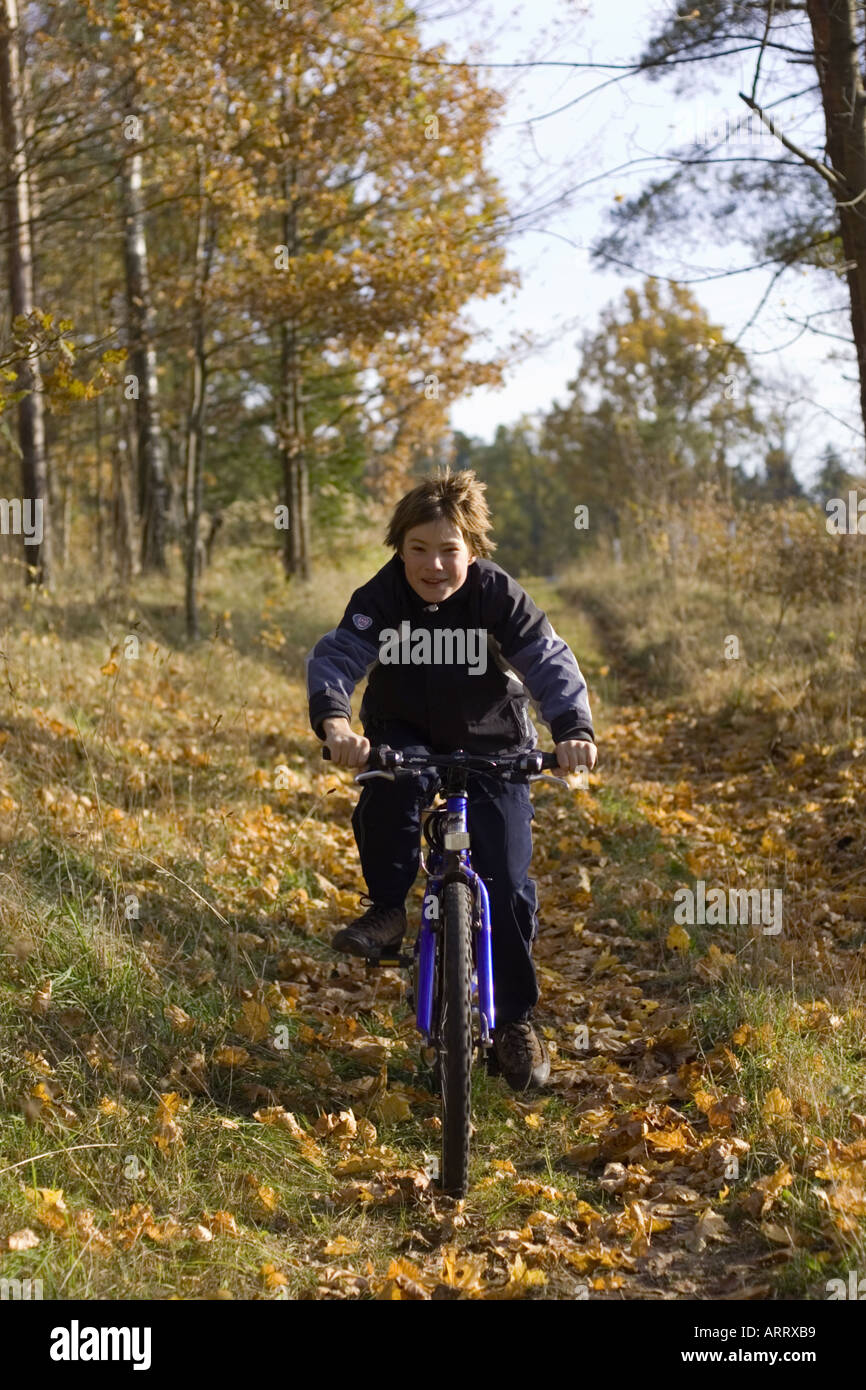 boy on bicycle Stock Photo - Alamy