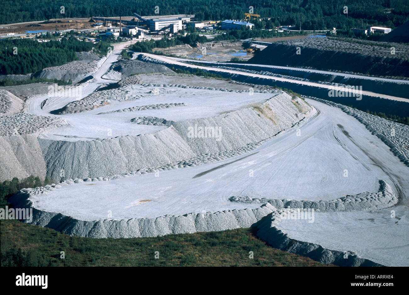 Aerial view of oil shale mine Stock Photo - Alamy