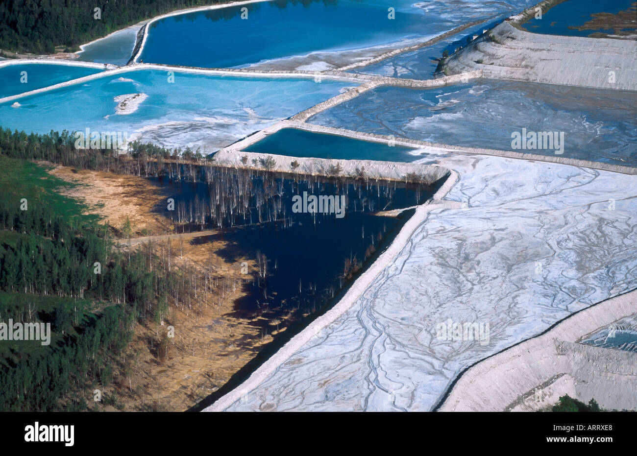 Aerial view of dreg pools Stock Photo - Alamy