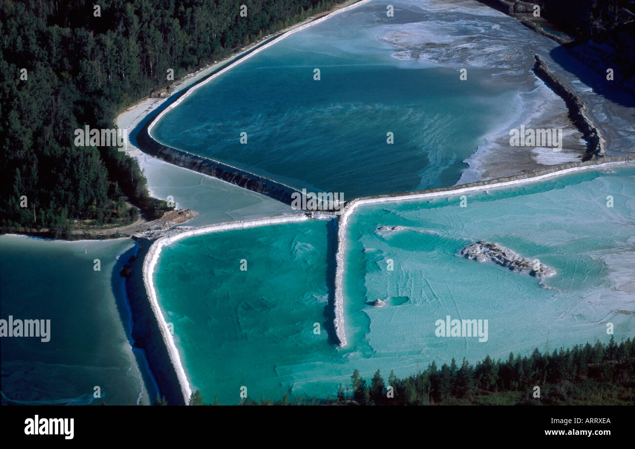 Aerial view of dreg pools Stock Photo - Alamy