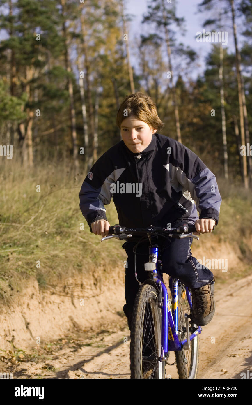 boy on bicycle Stock Photo - Alamy