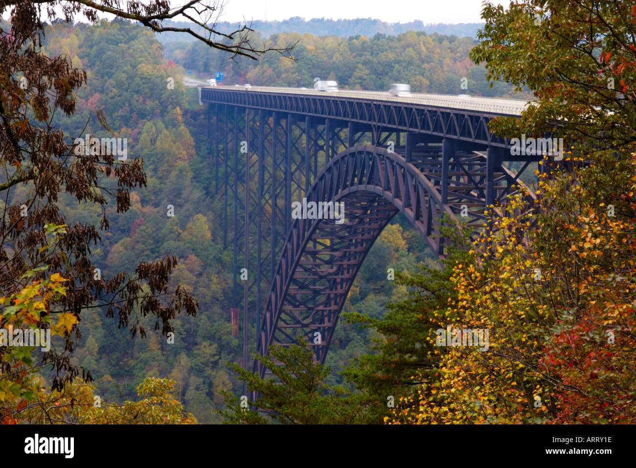 New River Gorge Bridge, the longest single arch bridge in the world ...