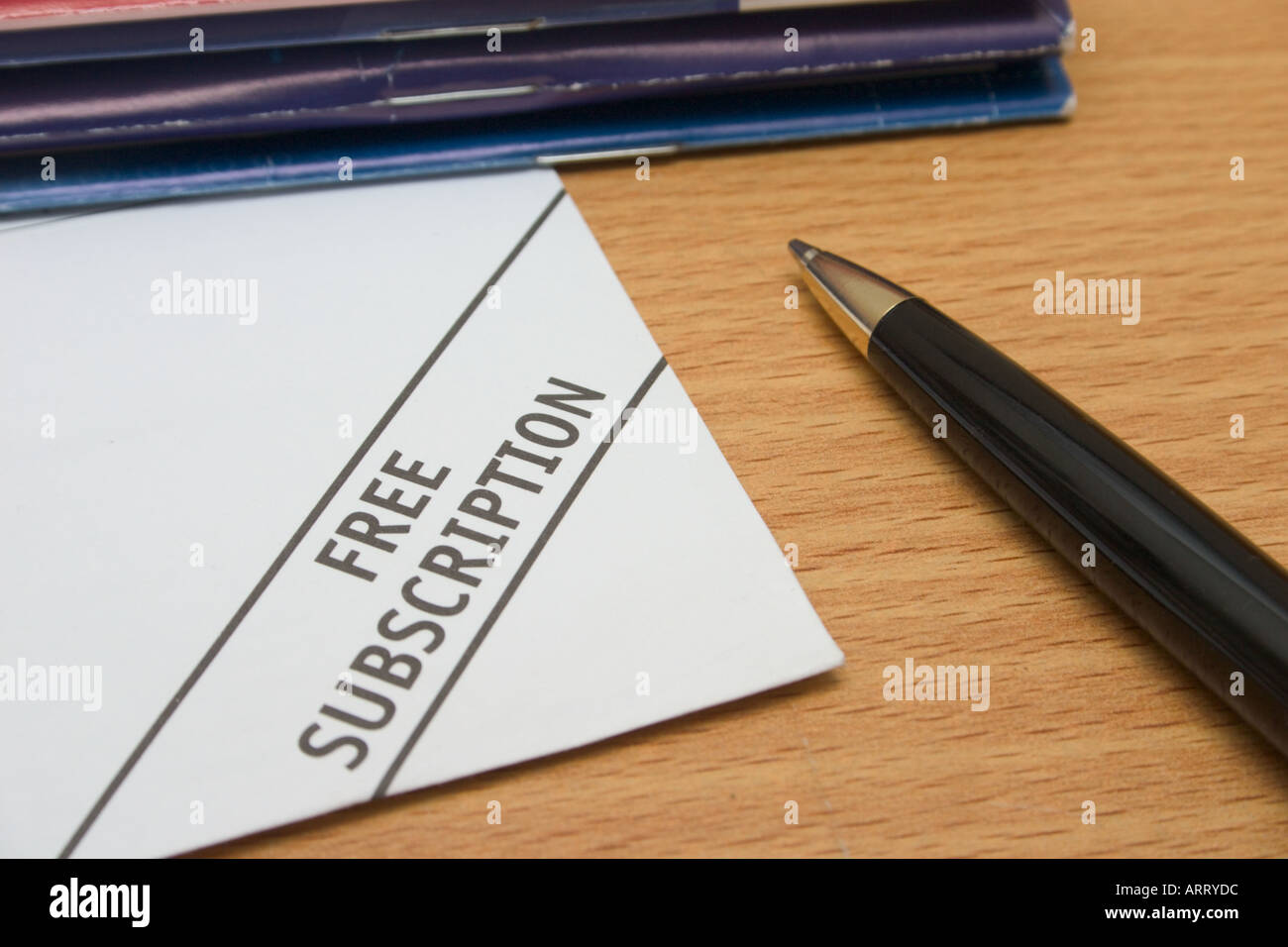 envelope with the words free subscription Stock Photo - Alamy