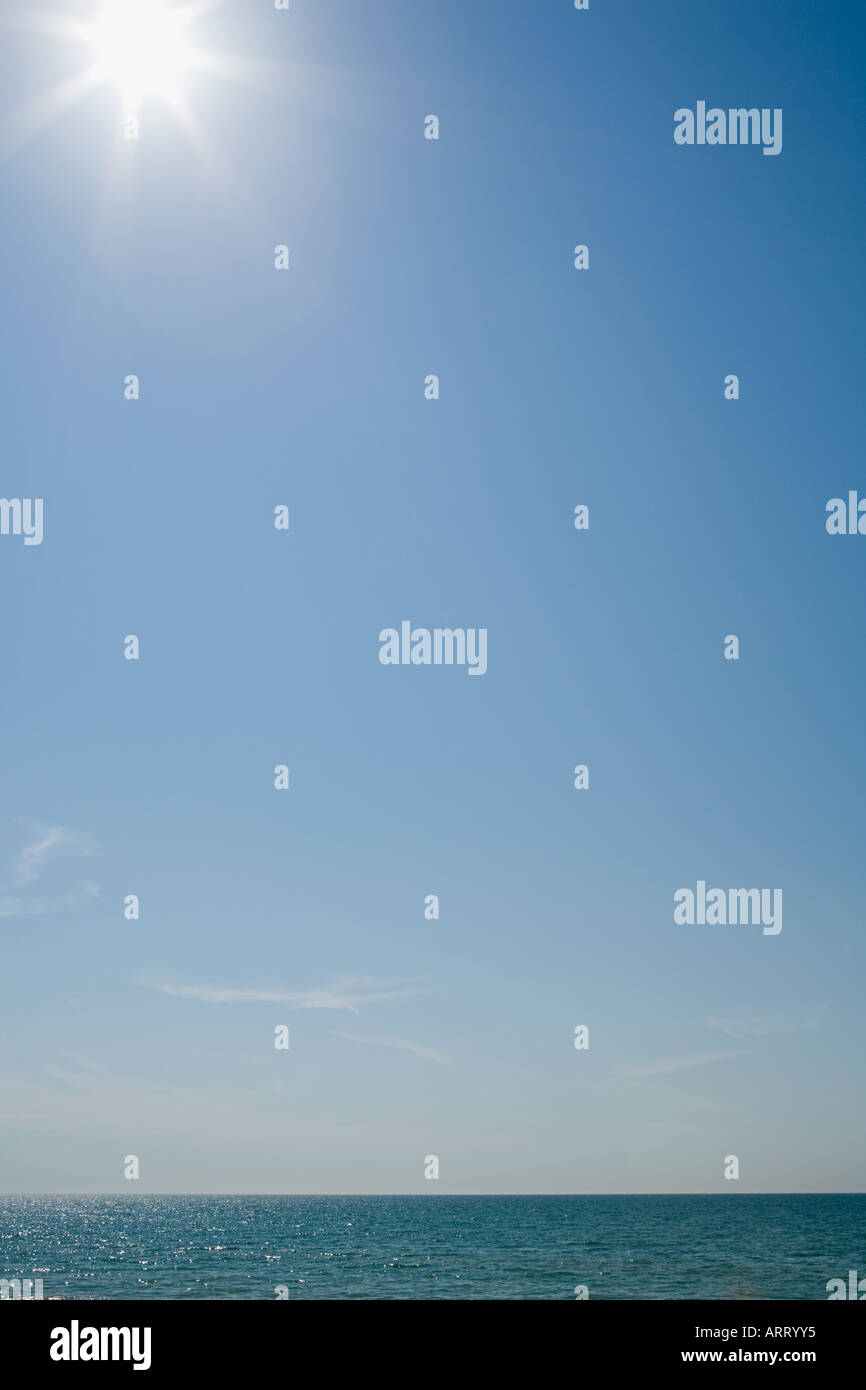 Sun shining on the sea Stock Photo - Alamy