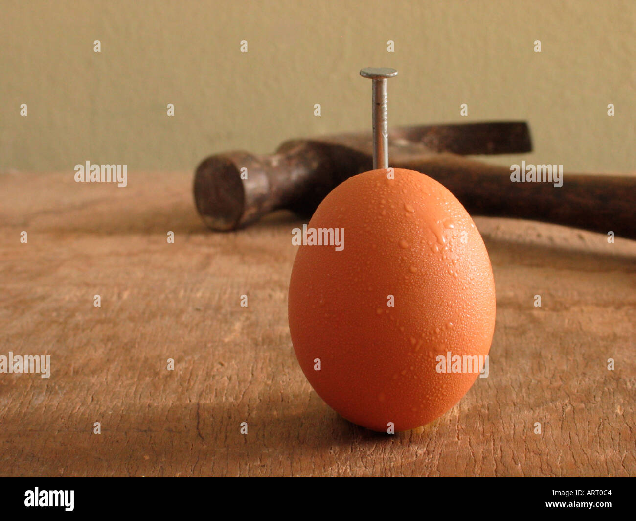 Egg and Hammer Stock Photo - Alamy