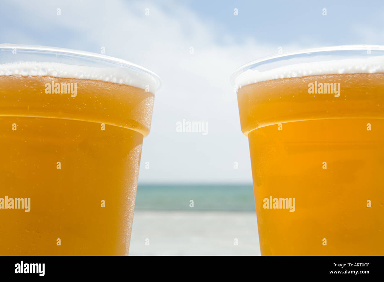 Beers by the sea Stock Photo - Alamy